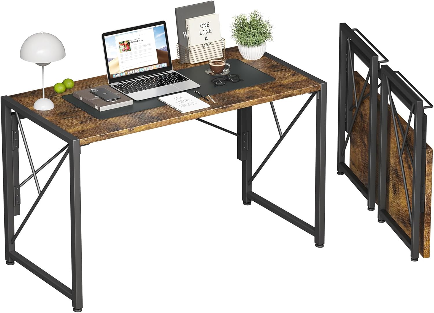 Amazon.com: Homeiju Folding Desk, Small Foldable Desk 40" for Small ...