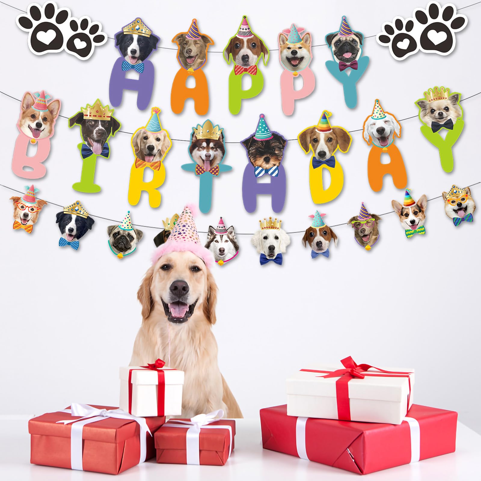 Snapklik.com : Dog Birtdhay Party Banner Decorations Set Of 3 Dog ...
