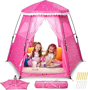 Amazon.com: Princess Pop-up Play Tent for Girls: 78"x66" Large ...