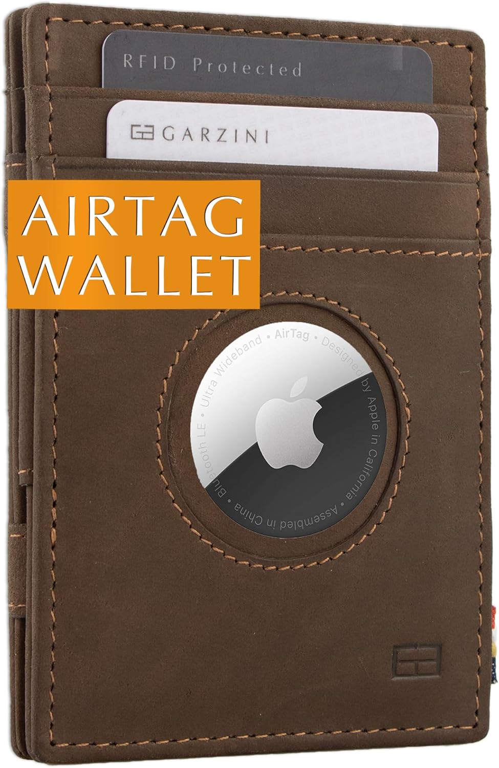 Amazon.com: GARZINI Magic AirTag Wallet, Mens Wallet with Airtag Holder ...