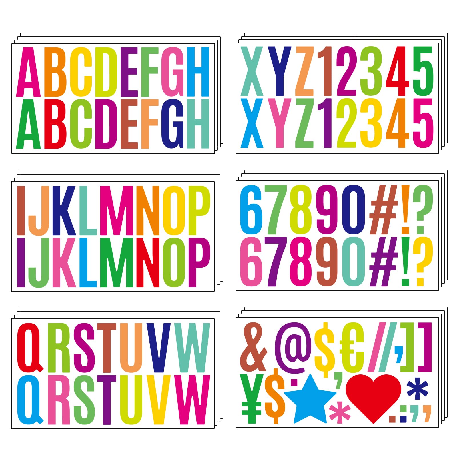 Amazon.com: 400 Pcs 24 Sheets Large Letter Stickers, 2.5 Inch Bulletin ...