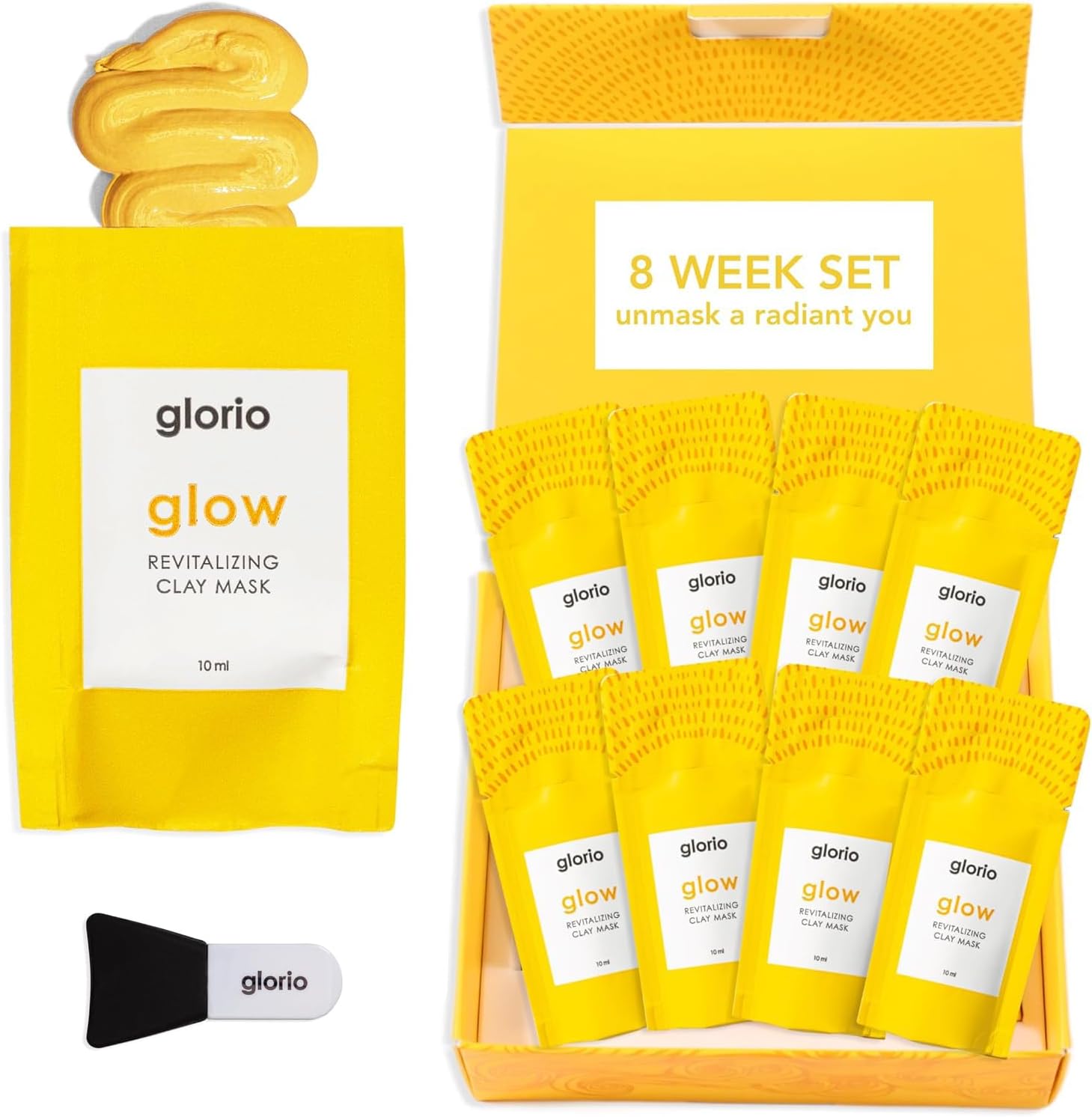 Amazon.com : Glorio GLOW: 8 Revitalizing Clay Face Mask Treatments ...