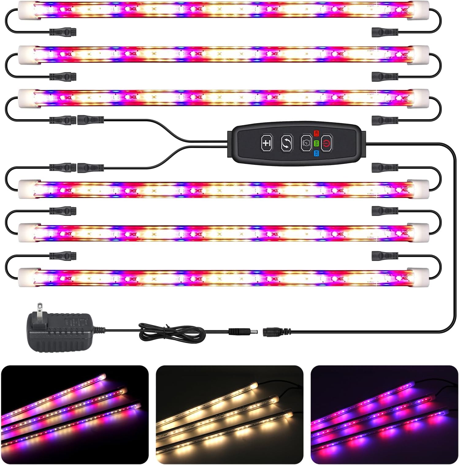 Amazon.com : Roleadro Led Grow Light Strips for Indoor Plants, Full ...