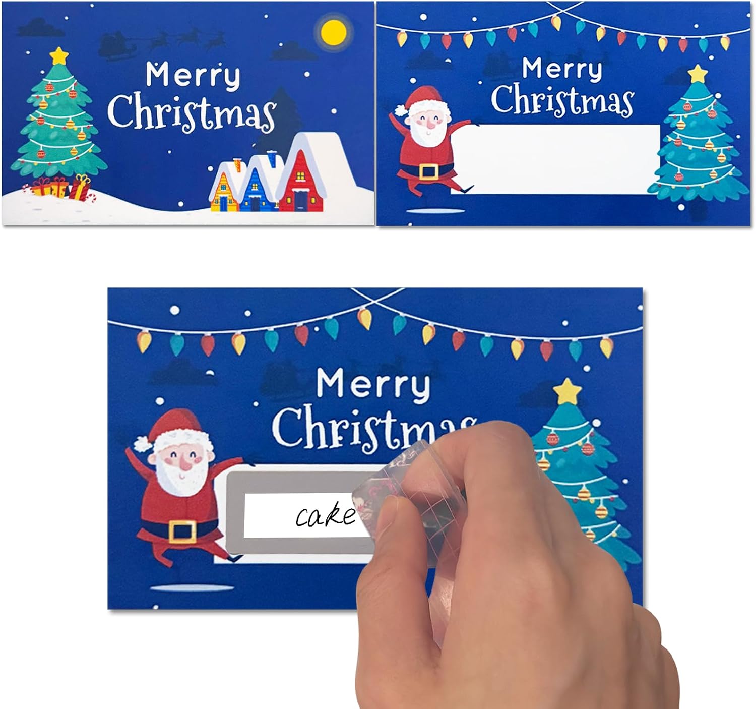 Amazon.com: 50 PCS Scratch Off Cards, DIY Custom Christmas Scratch Off ...