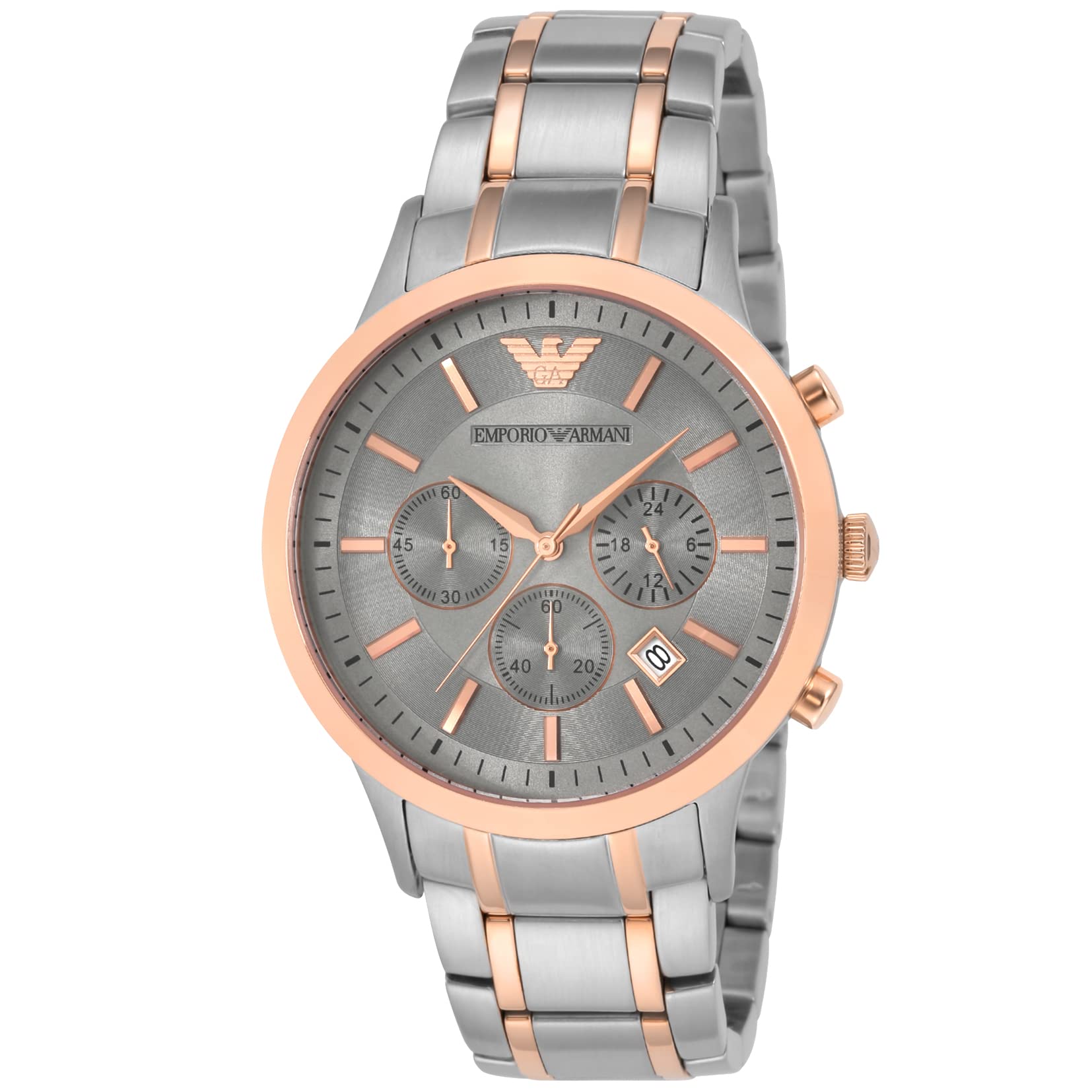 Amazon.co.jp: [エンポリオアルマーニ] 腕時計 RENATO AR11077 メンズ シルバー [並行輸入品] : ファッション