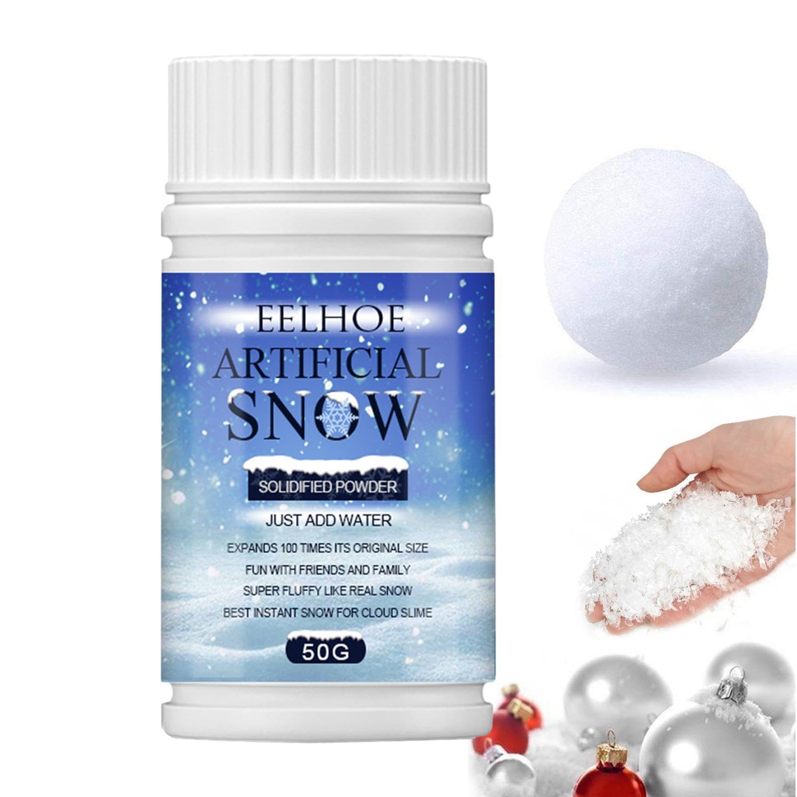 Amazon.com: Fake Snow Bottle - Artificial Snow, Winter Instant Faux ...
