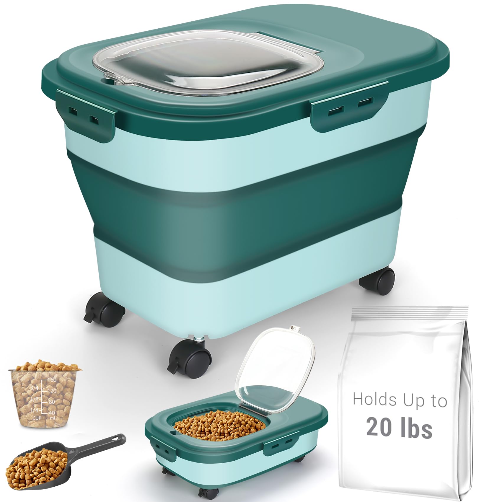 Pet Supplies : Dog Food Storage Container, 20-23Lbs Pet Food Container ...