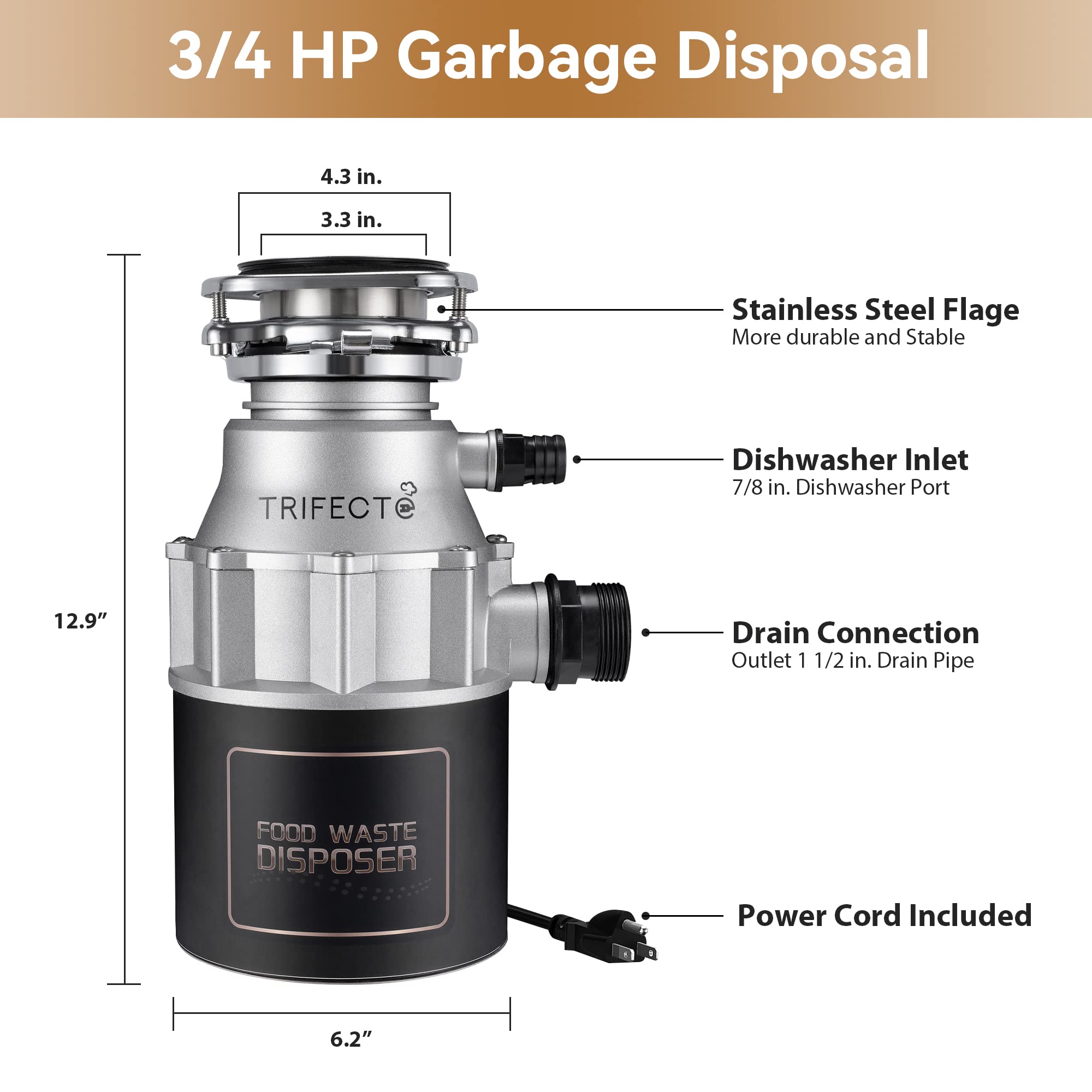 Snapklik.com : Trifecte Garbage Disposals