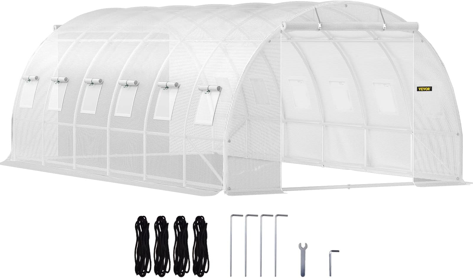 Amazon.com: VEVOR 20 x 10 x 7 ft Walk-in Tunnel Greenhouse, Portable ...