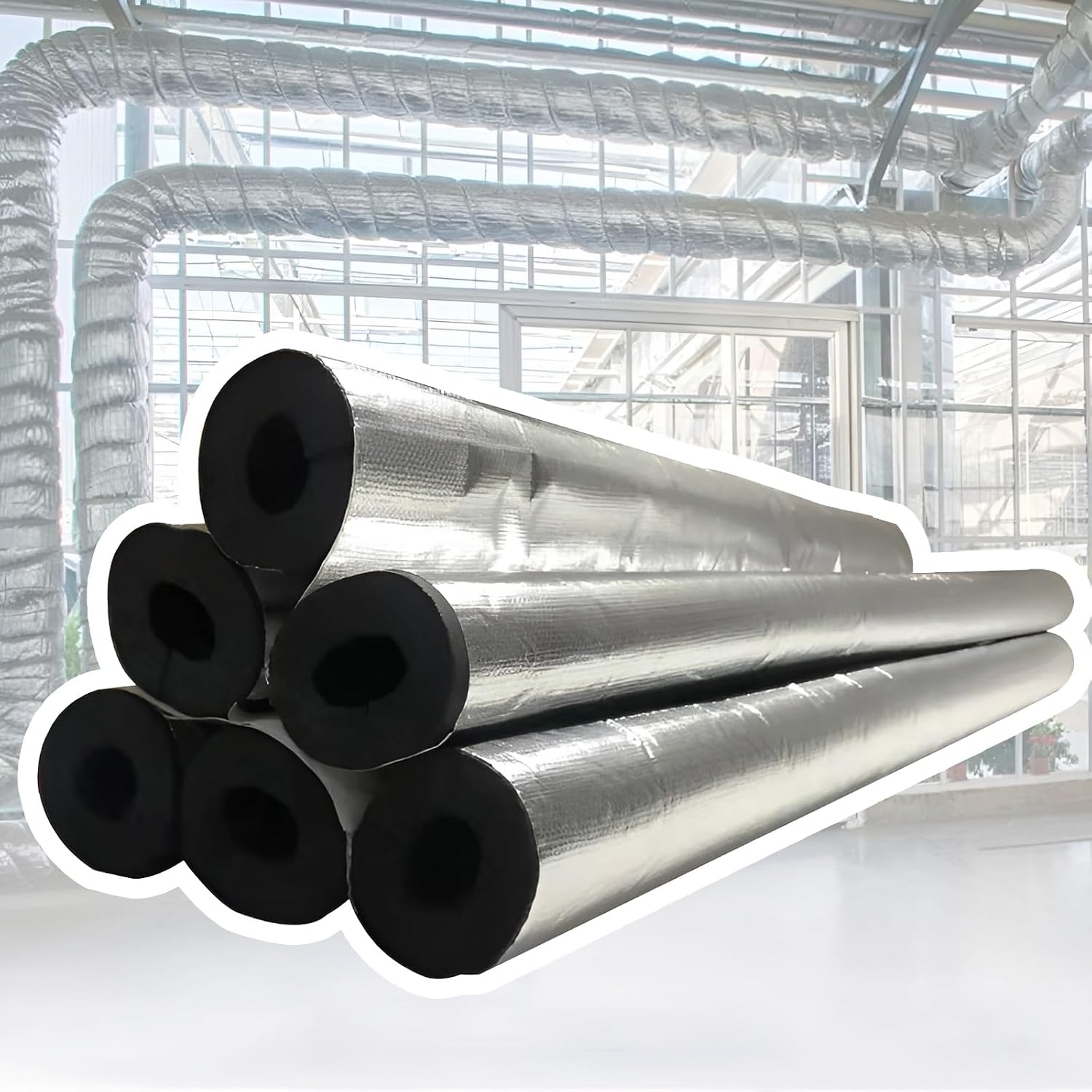 Amazon.com: Aluminium Foil Pipe Insulation Self-Adhesive Foam Pipe ...