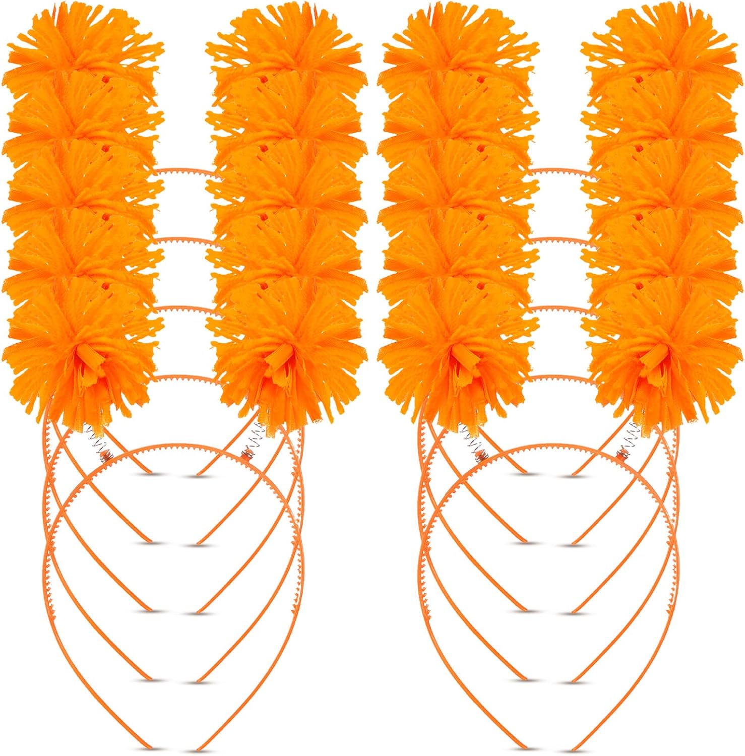 Amazon.com: Tigeen Headband Head Bopper with Pom Pom, 12 Pcs Orange ...