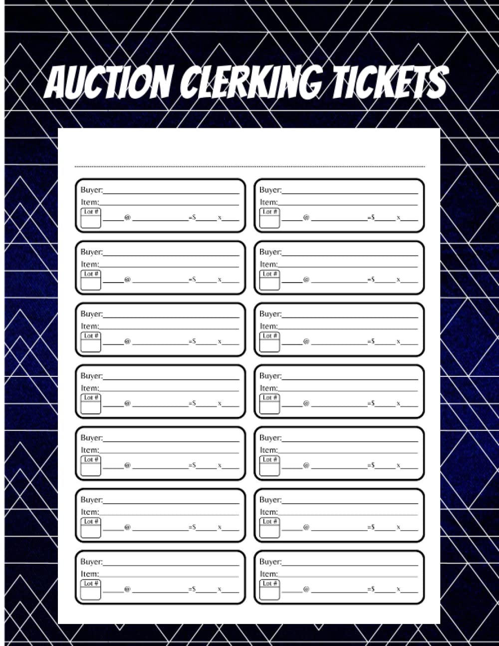 Auction Clerking Tickets | 1512 tickets: Auction Clerking Sheets ...