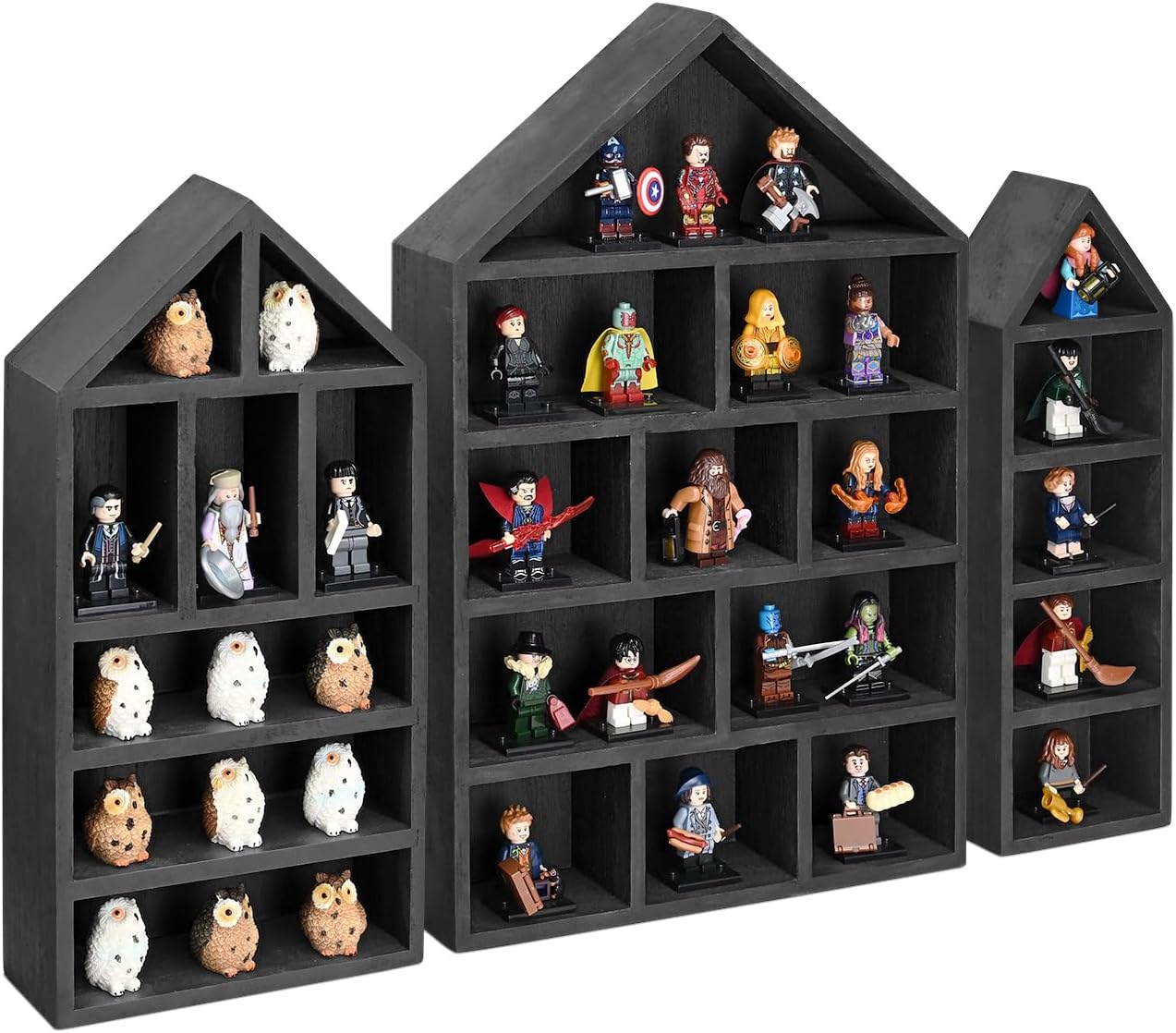 Amazon.com - MyGift 12 Compartment Rustic Burnt Solid Wood Shadow Box ...