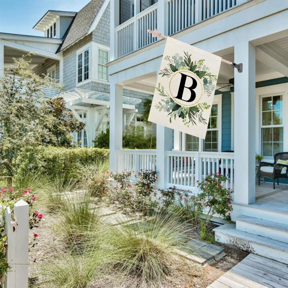 Snapklik.com : Monogram Initial Letter B House Flag Floral 28x40 Inch ...