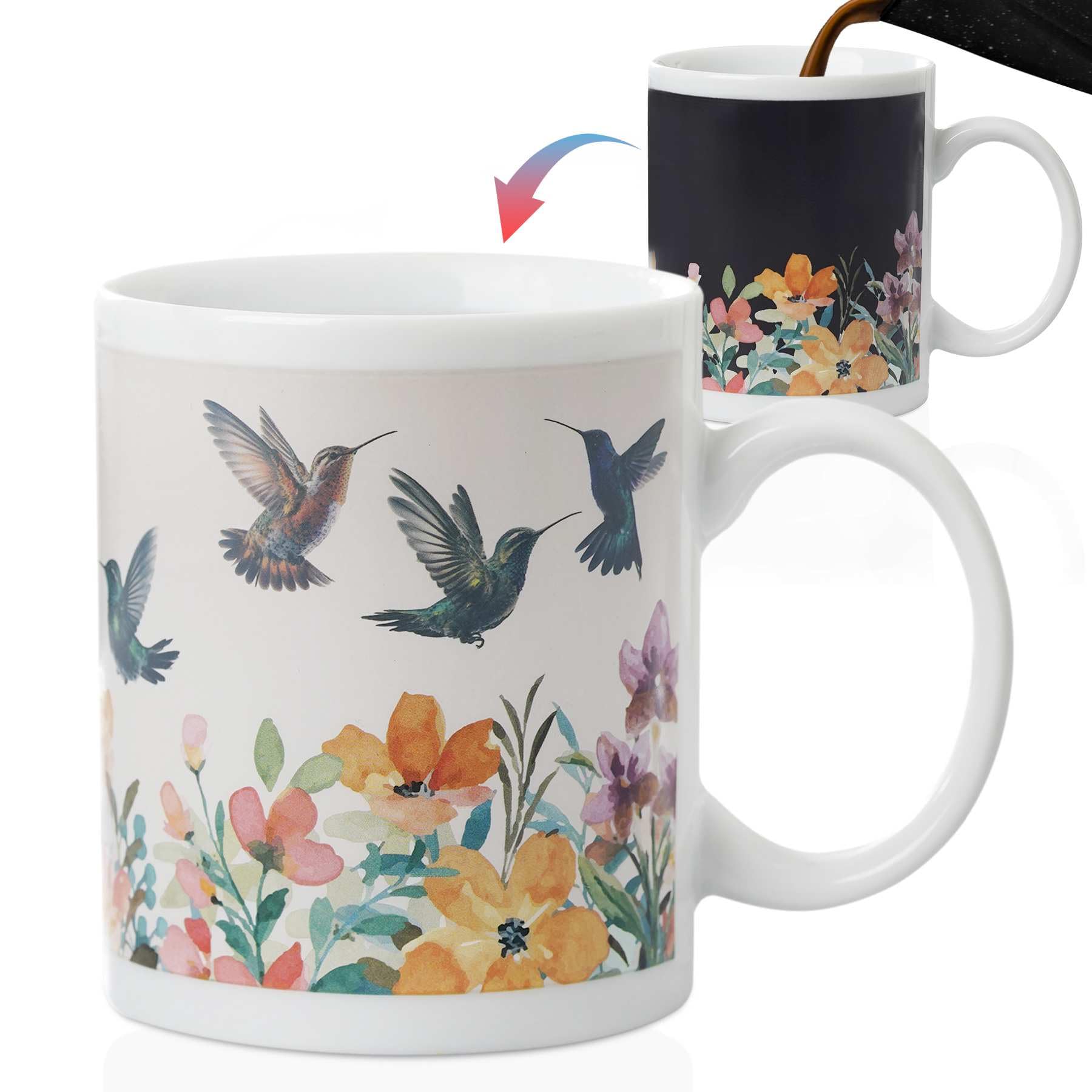 Amazon.com | Onebttl Funny Hummingbird Color Changing Coffee Mug ...