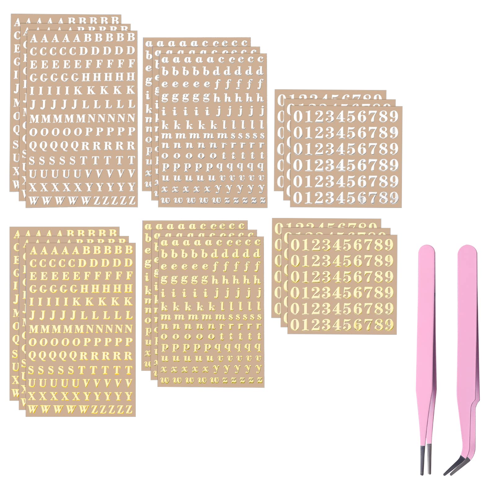 Amazon.com: 18 Sheets Tiny Letter Stickers, Letter Stickers Small Self ...