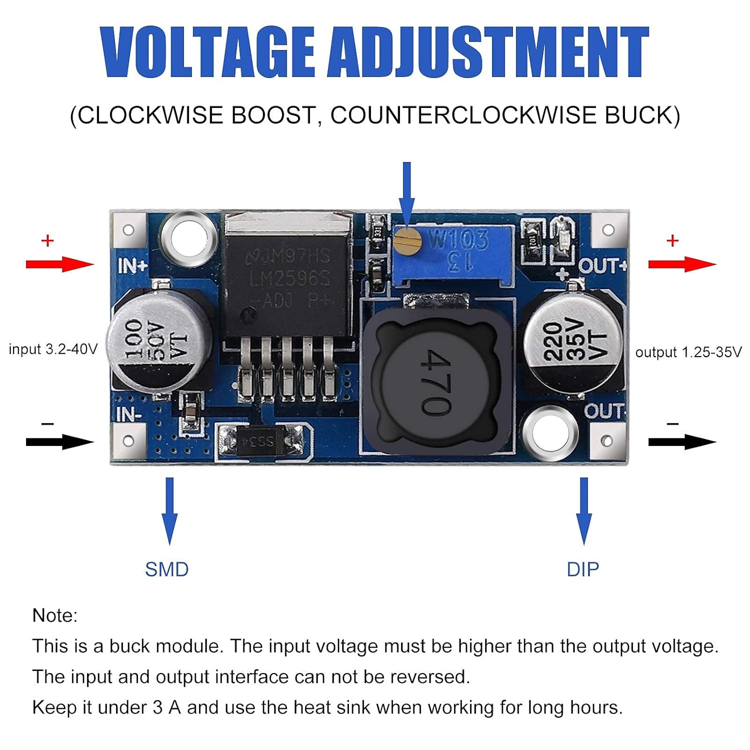 LM2596 Buck Converter: Step-Down Power Supply Nepal | Ubuy