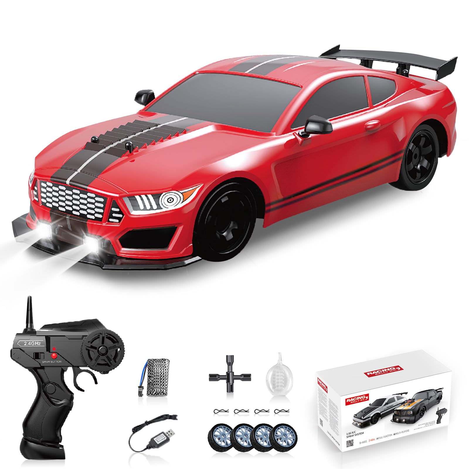 Amazon.com: Sakeye RC Drift Car 2.4GHz 1:16 Scale RC Car 4WD High Speed ...