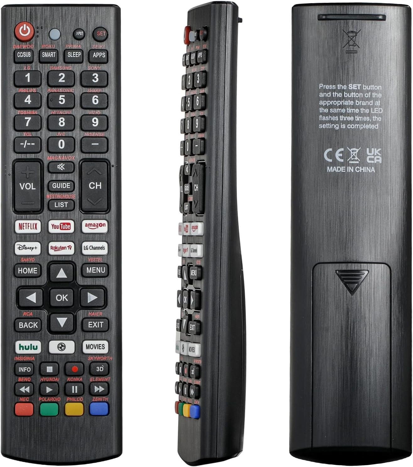 Universal TV Remote Repacement Control for Samsung,LG, Hisense, Vestel ...