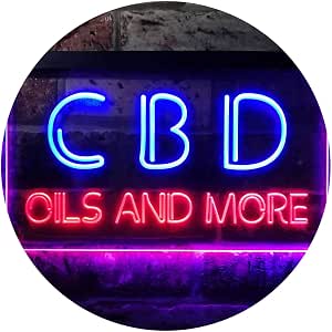 Amazon.com : ADVPRO CBD Open Wall Décor Dual Color LED Neon Sign Blue ...