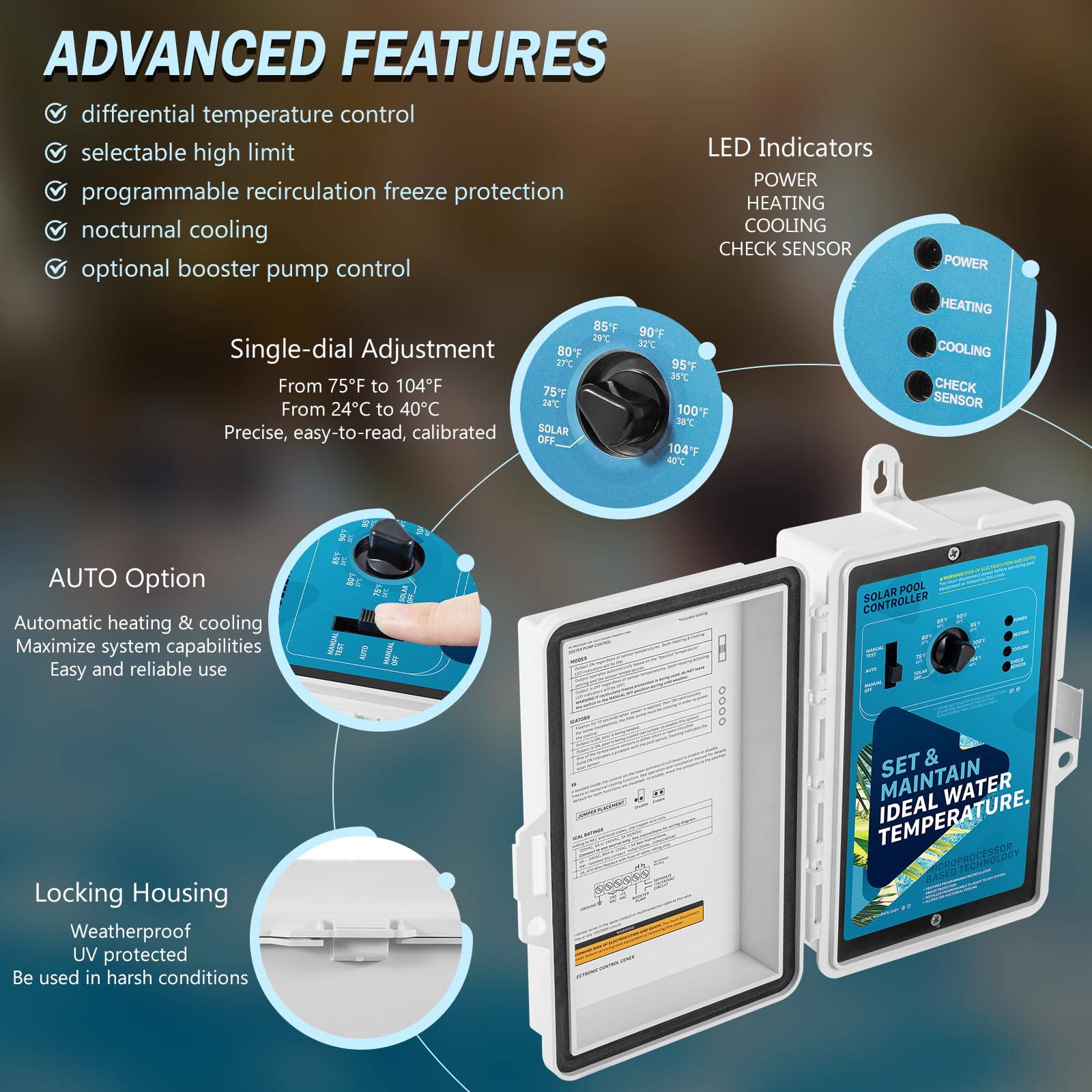 Snapklik.com : Bonbo GL-235 Pool Solar Temperature Controller ...