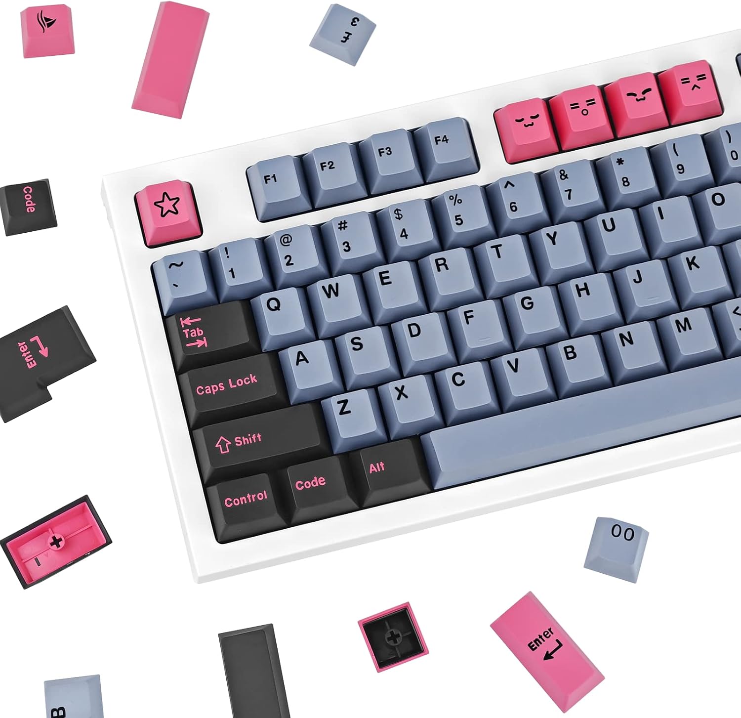 173 Keys Double Shot PBT Keycaps Set, Cherry Profile Keycaps for ...
