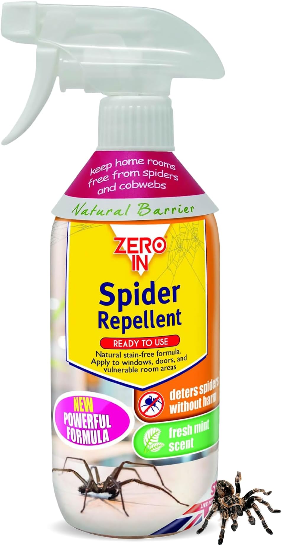 Zero In Spider Repellent - Indoor Peppermint Oil Spray for Spiders ...