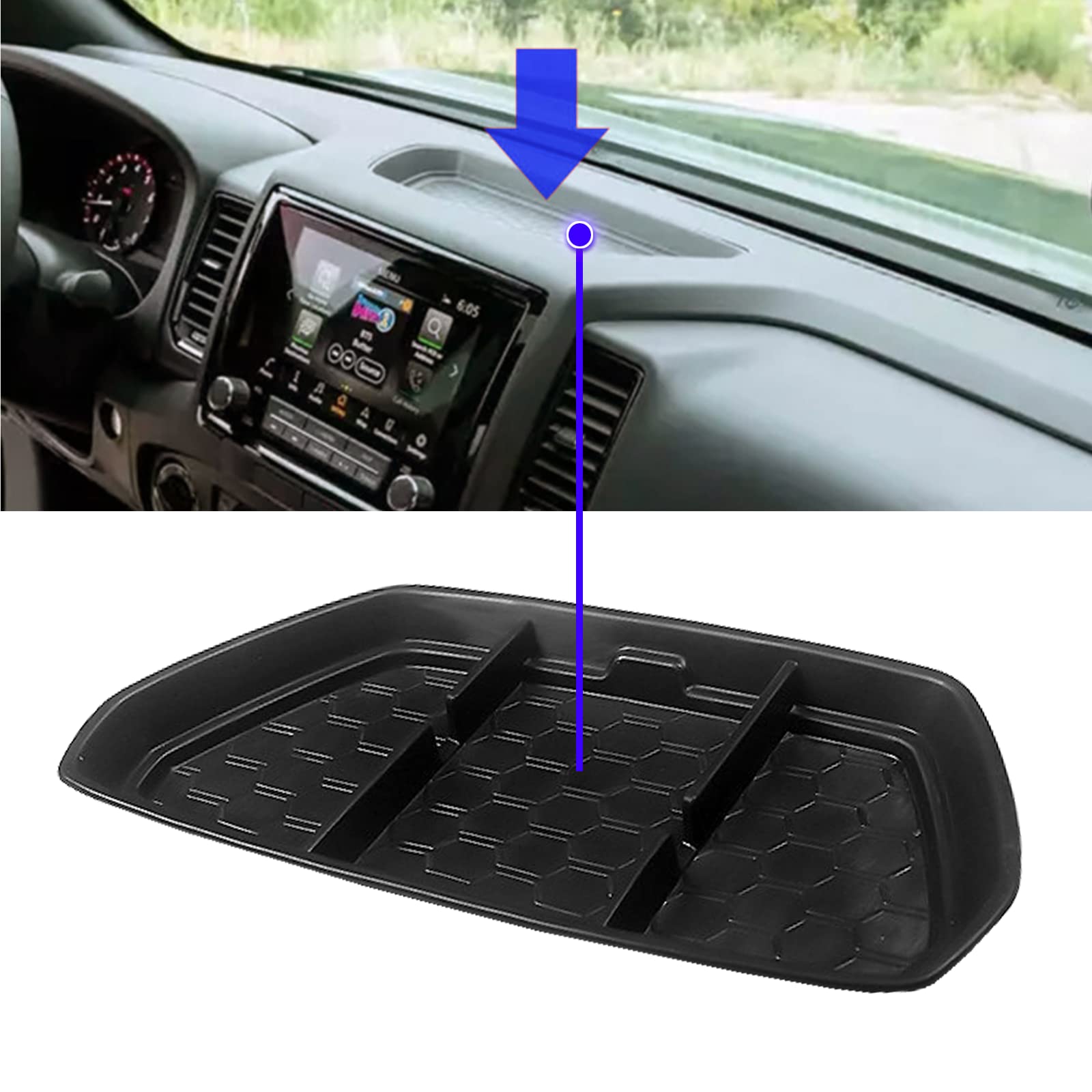 Snapklik.com : 2024 Frontier Dash Tray Center Console Dash Storage Tray ...