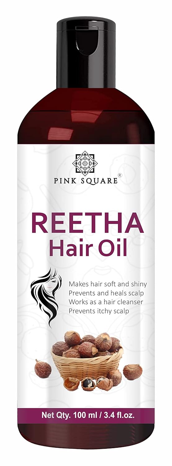 Buy Pink Square Reetha Hair Oil for Longer & Stronger Hair| Paraben and ...