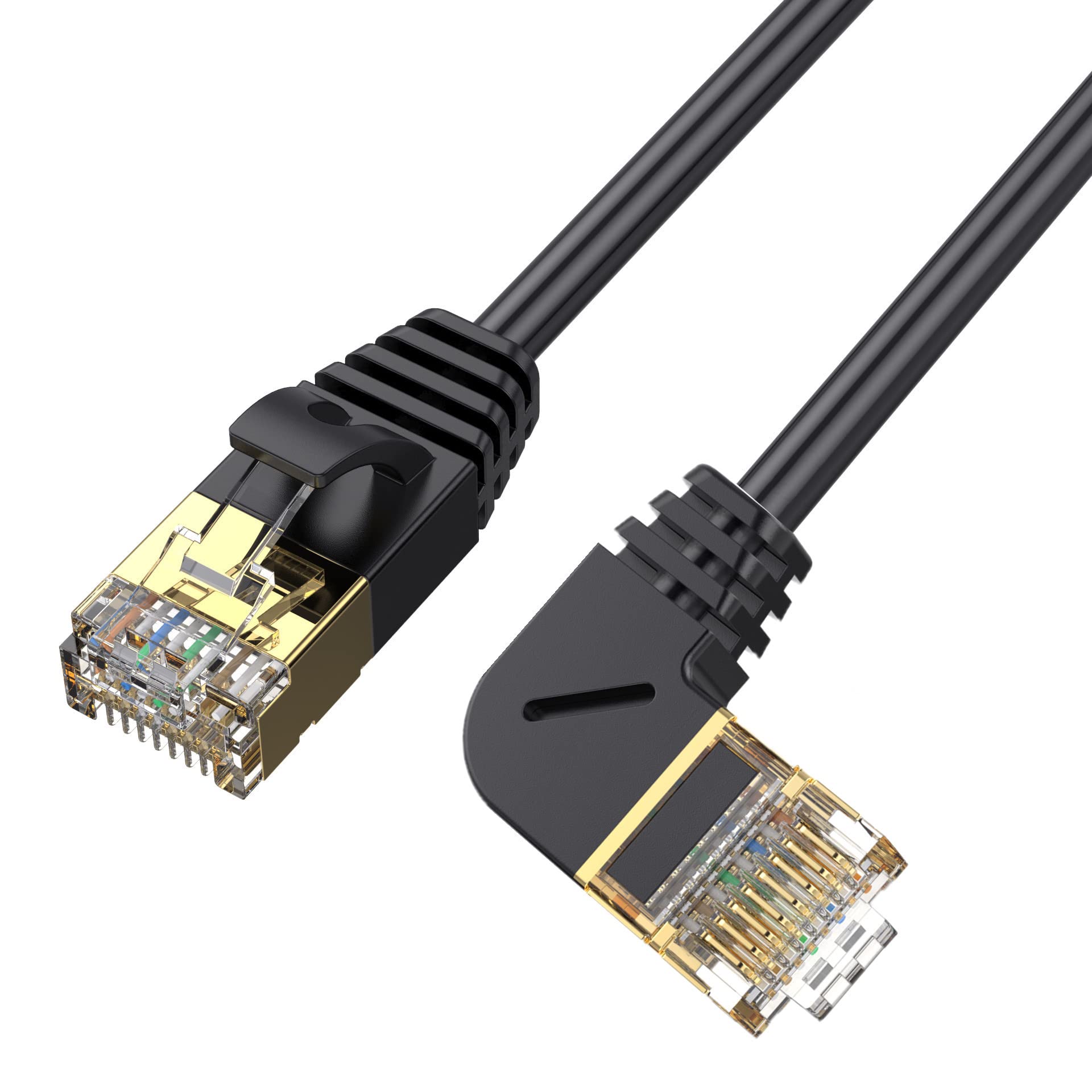 CABLESETC CAT8 Crystal head Gold-plated Slim Flexible high-speed CAT 8 ...