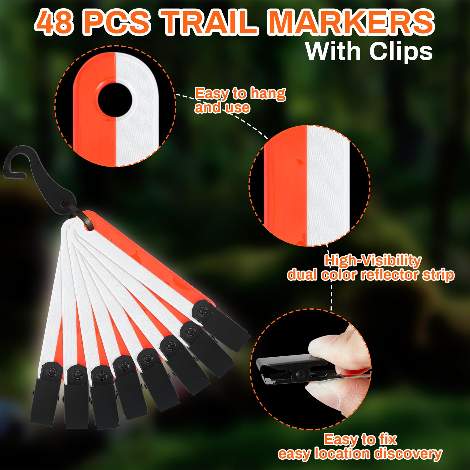 Snapklik.com : Copkim 24/48/72/96/120 Pcs Trail Markers For Hunting ...