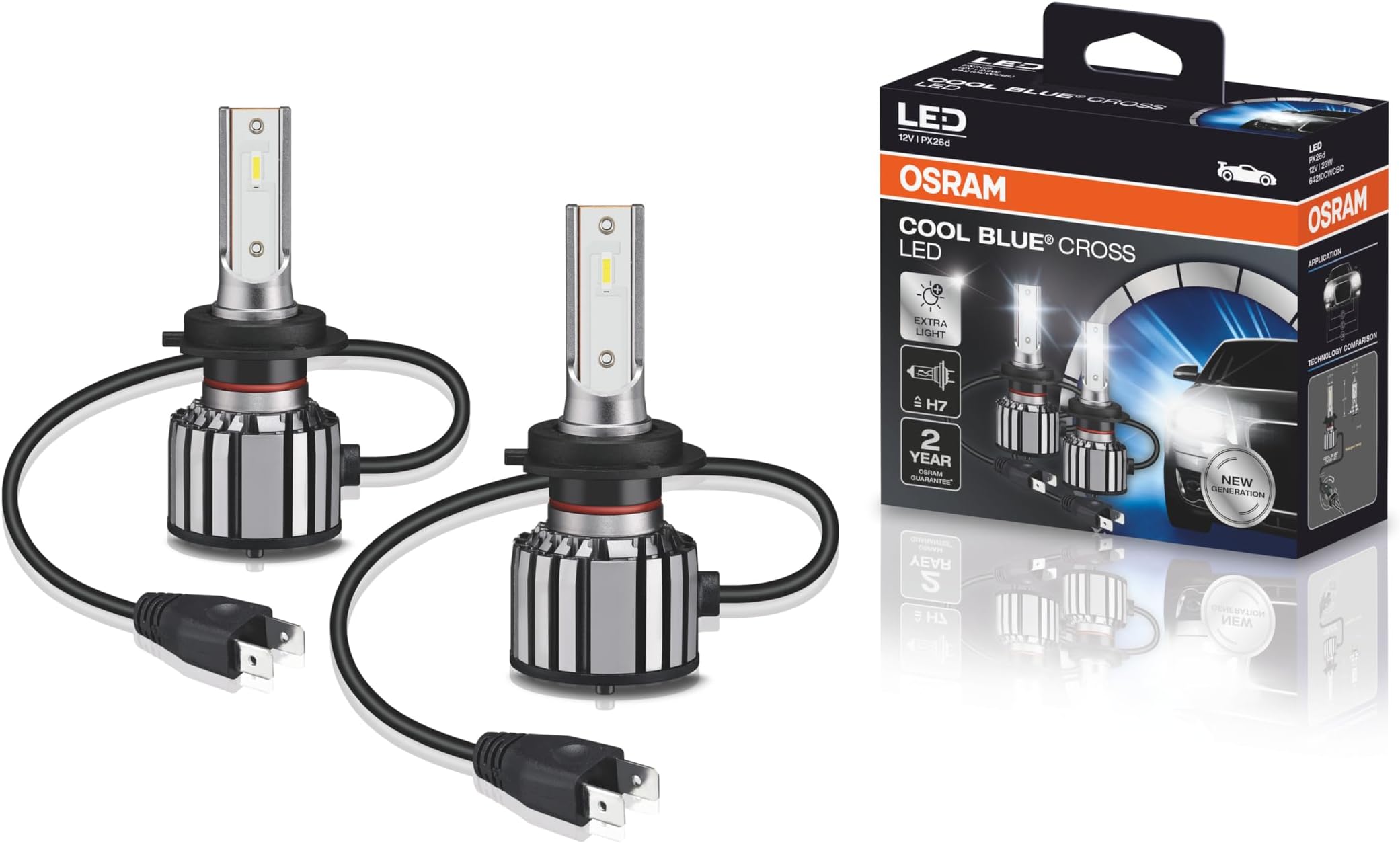 KIT LED COOL BLUE CROSS H4 OSRAM - 64193CW CBC - Potência 23W - Tensão ...