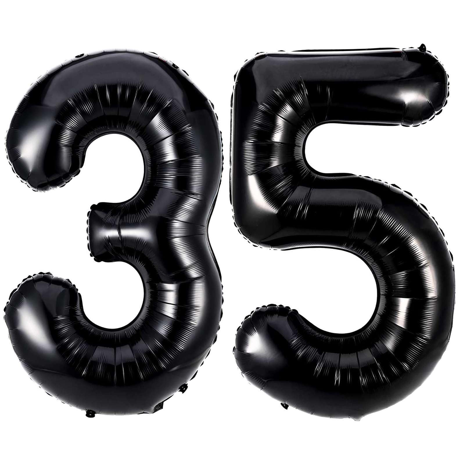 Amazon.com: Black 35 Number Balloons, 40 Inch Giant Number 35 Balloons ...