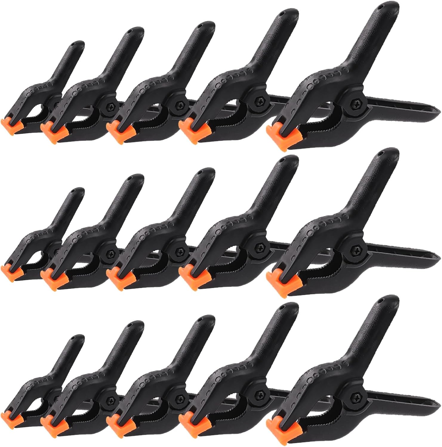 Mardatt 15Pcs Spring Clamps, Black: 2" 3" 3.5" 4" 6" Heavy Duty ABS ...