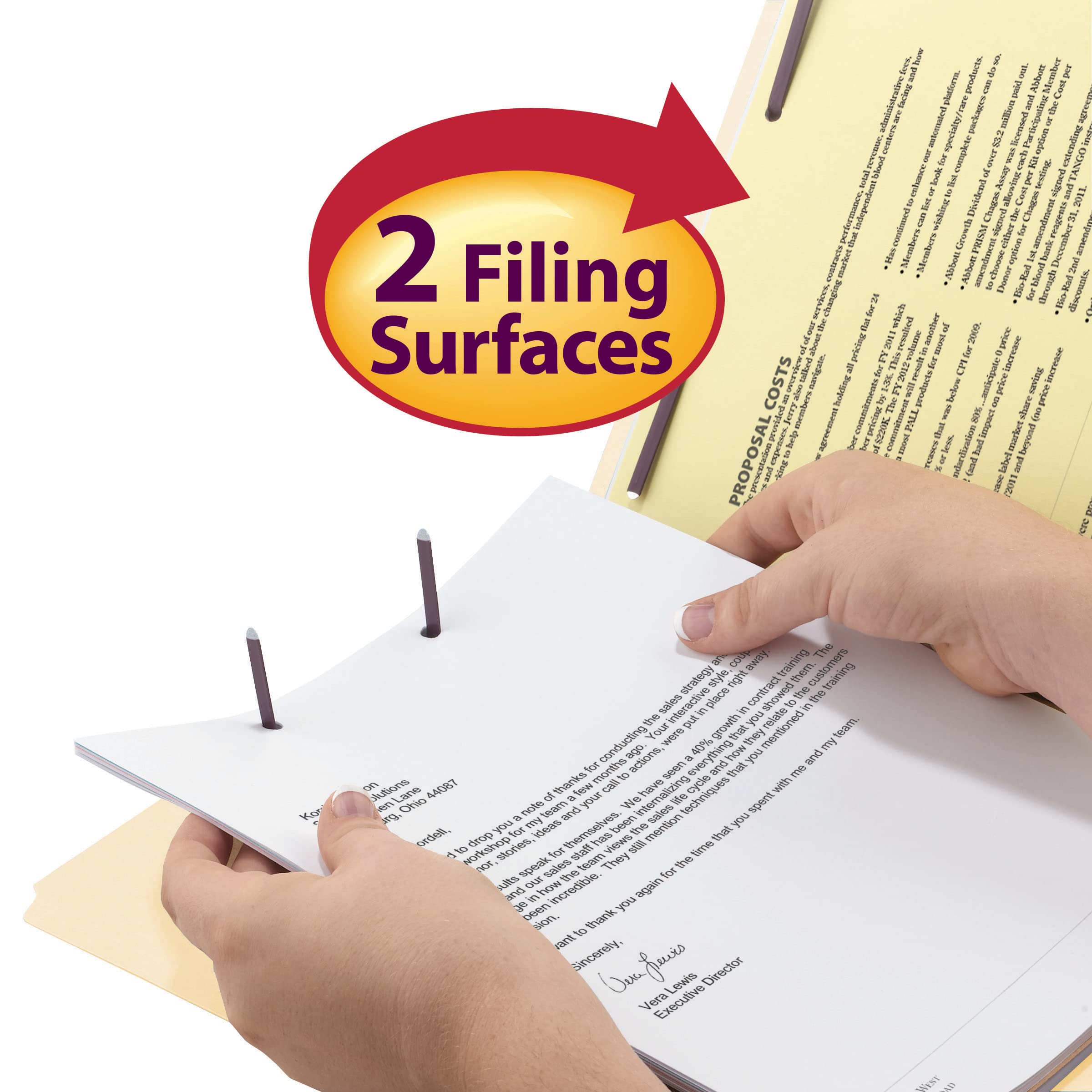 Smead Fastener File Folder with SafeSHIELD® Fasteners, 2 Fasteners ...