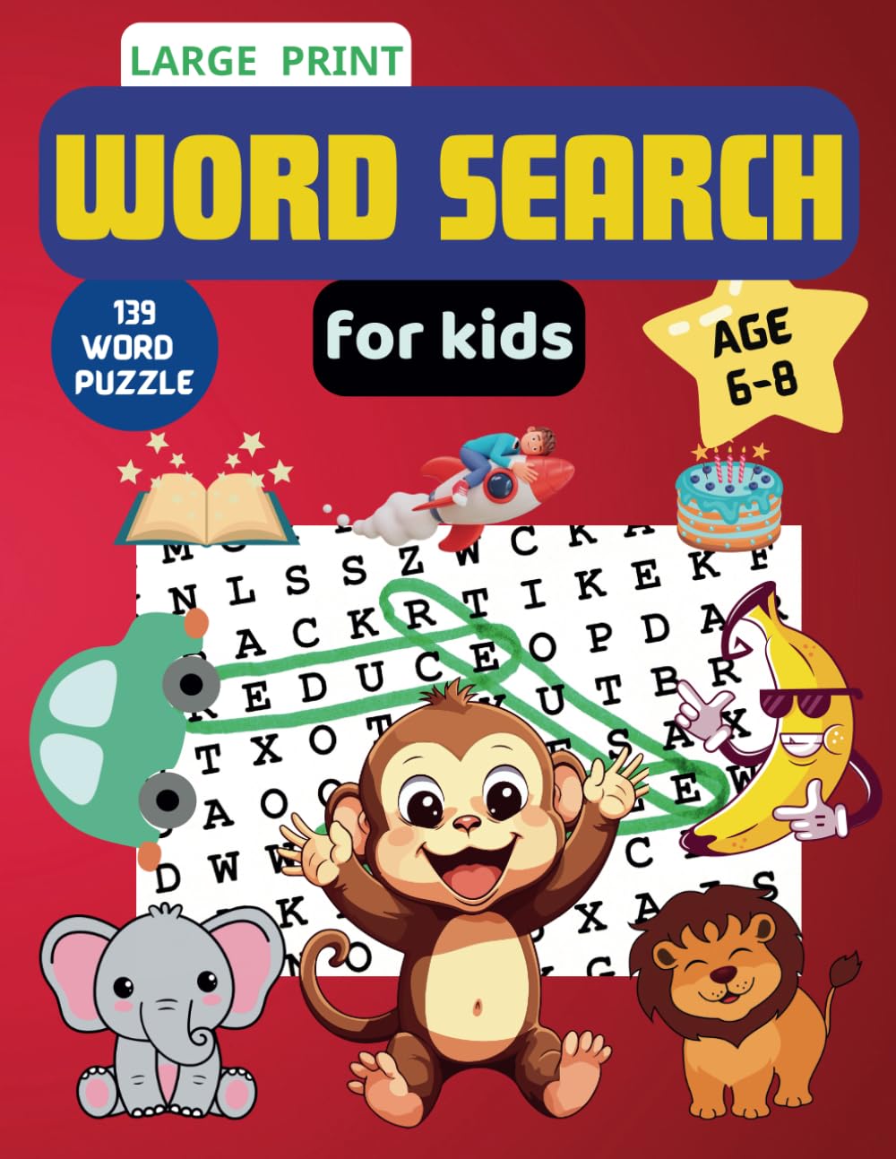 Buy Word Search For Kids Ages 6 - 8: 139 Word Puzzles: Large Print Word ...
