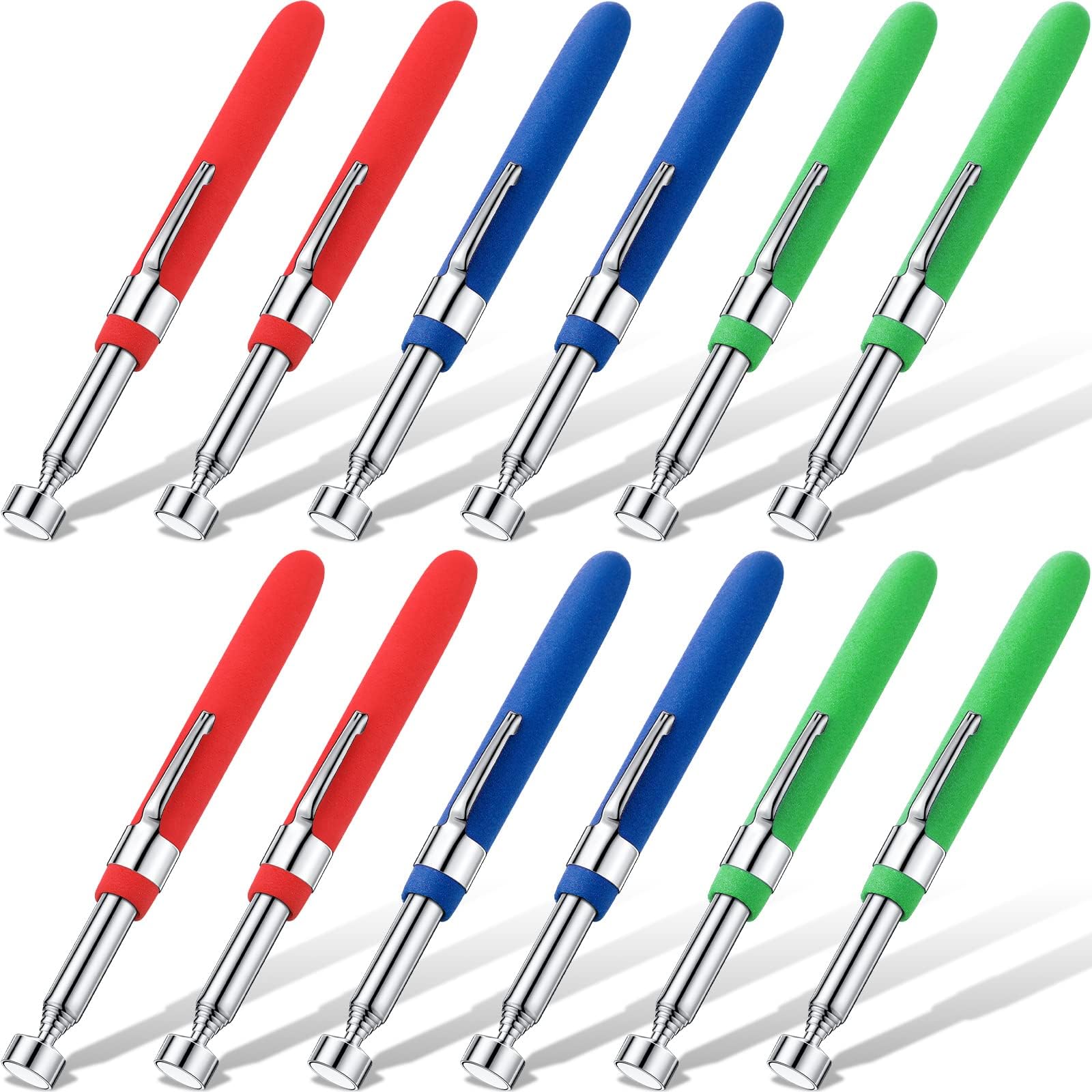12 Pieces Telescoping Magnetic Pickup Tool Extendable Magnet Grabber ...
