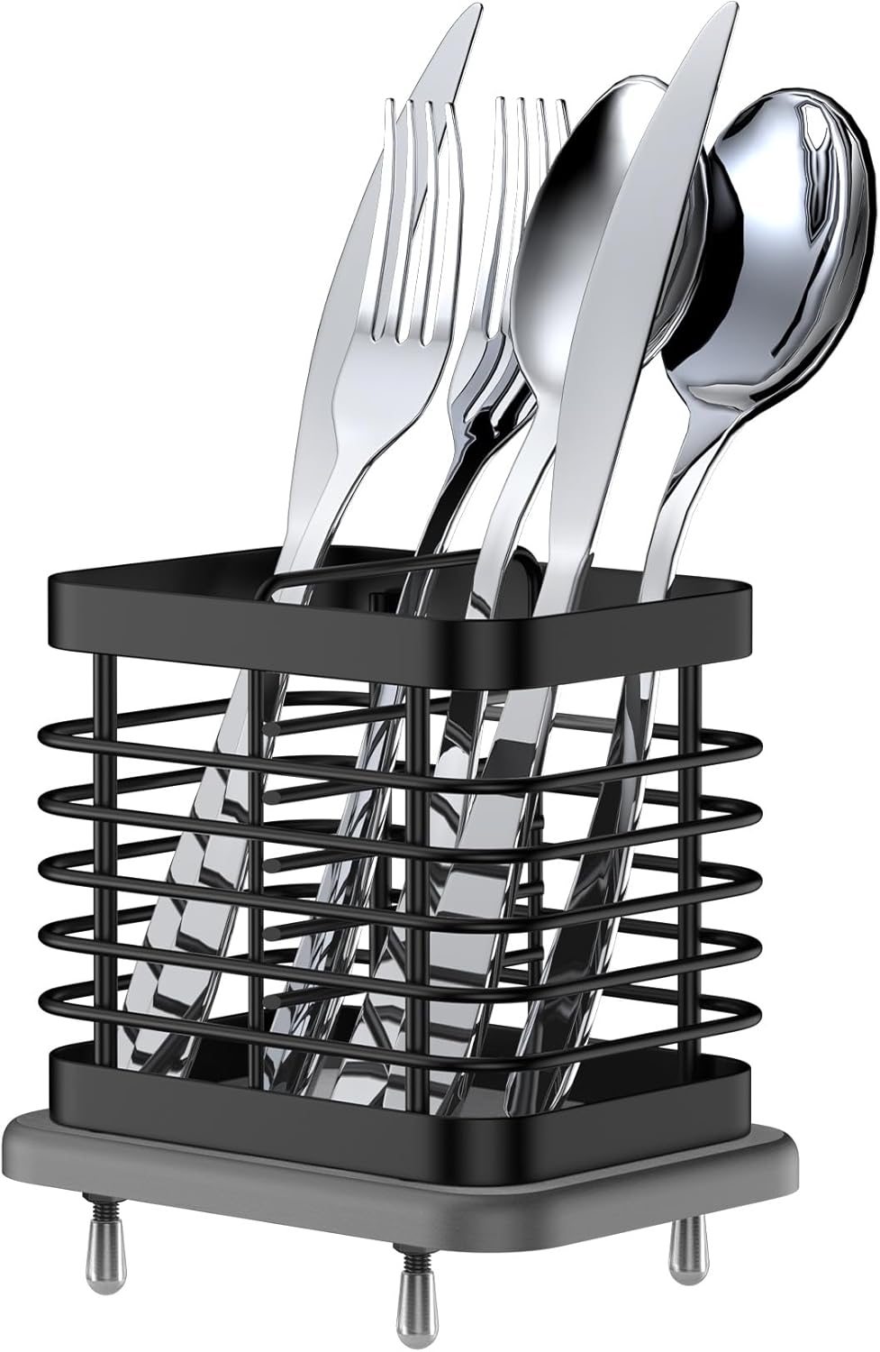 Amazon.com: PENGARO 2 Slots Utensil Holder for Kitchen Counter, Small ...