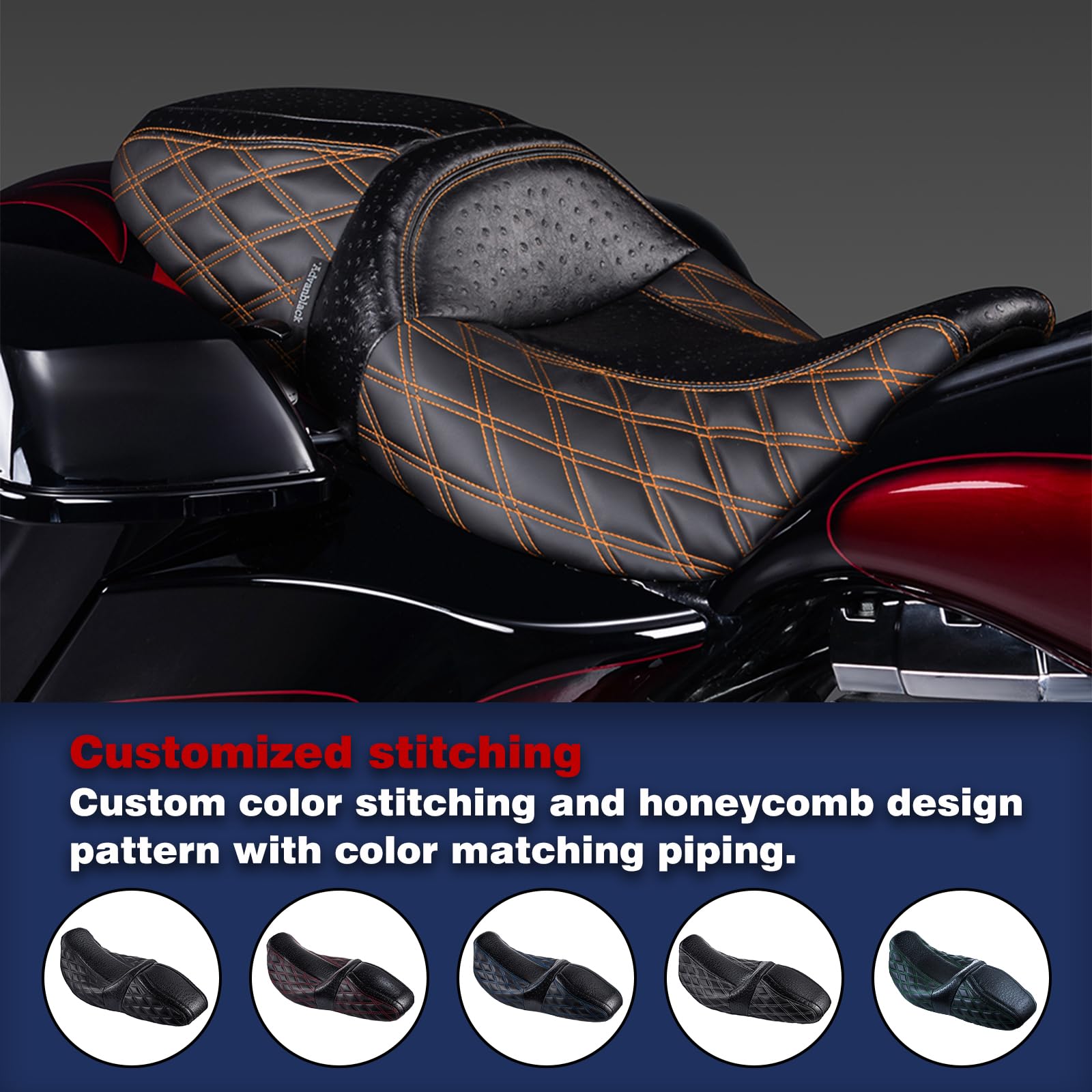 Ostrich Skin Motorcycle Seats
