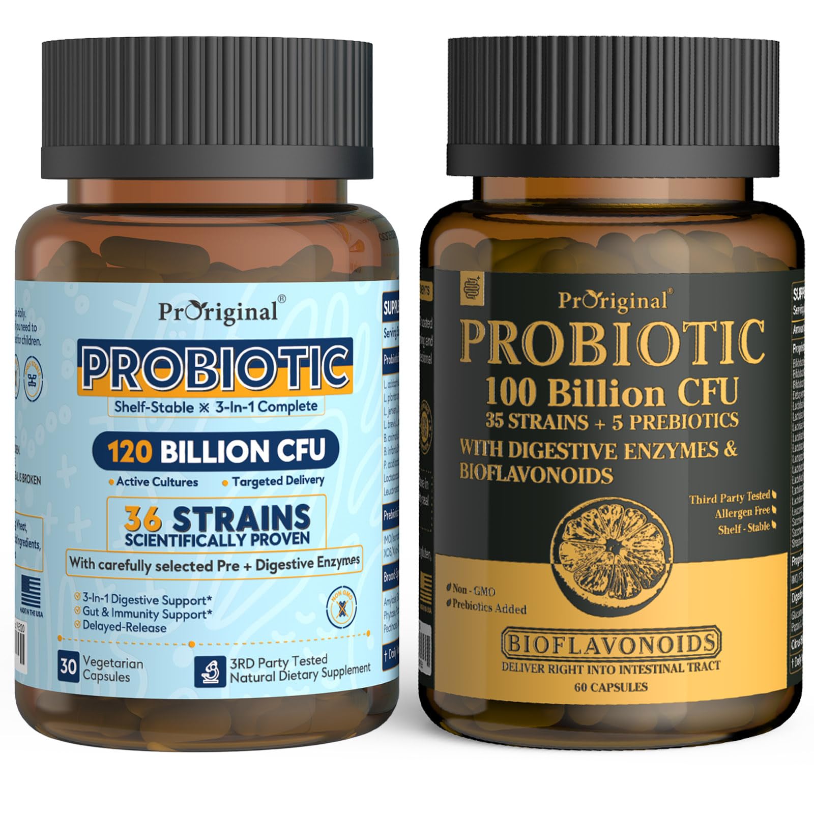 Amazon.com: Probiotic 100 Billion CFU + 120 Billion CFU for Gut ...