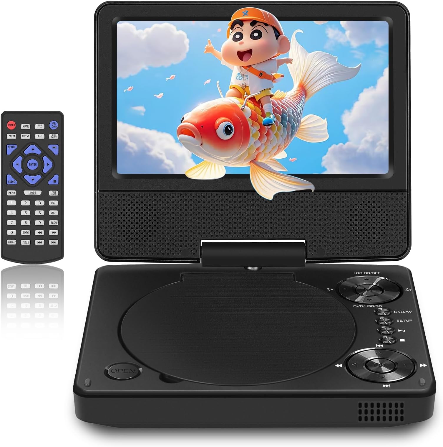 Amazon.com: HOPYOP 9.5" Portable DVD Player for Kids and Car, 7.5 ...