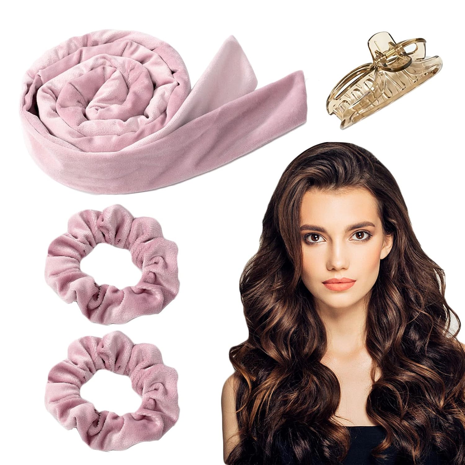 Amazon.com : Heatless Hair Curler, Heatless Curling Rod Headband for ...