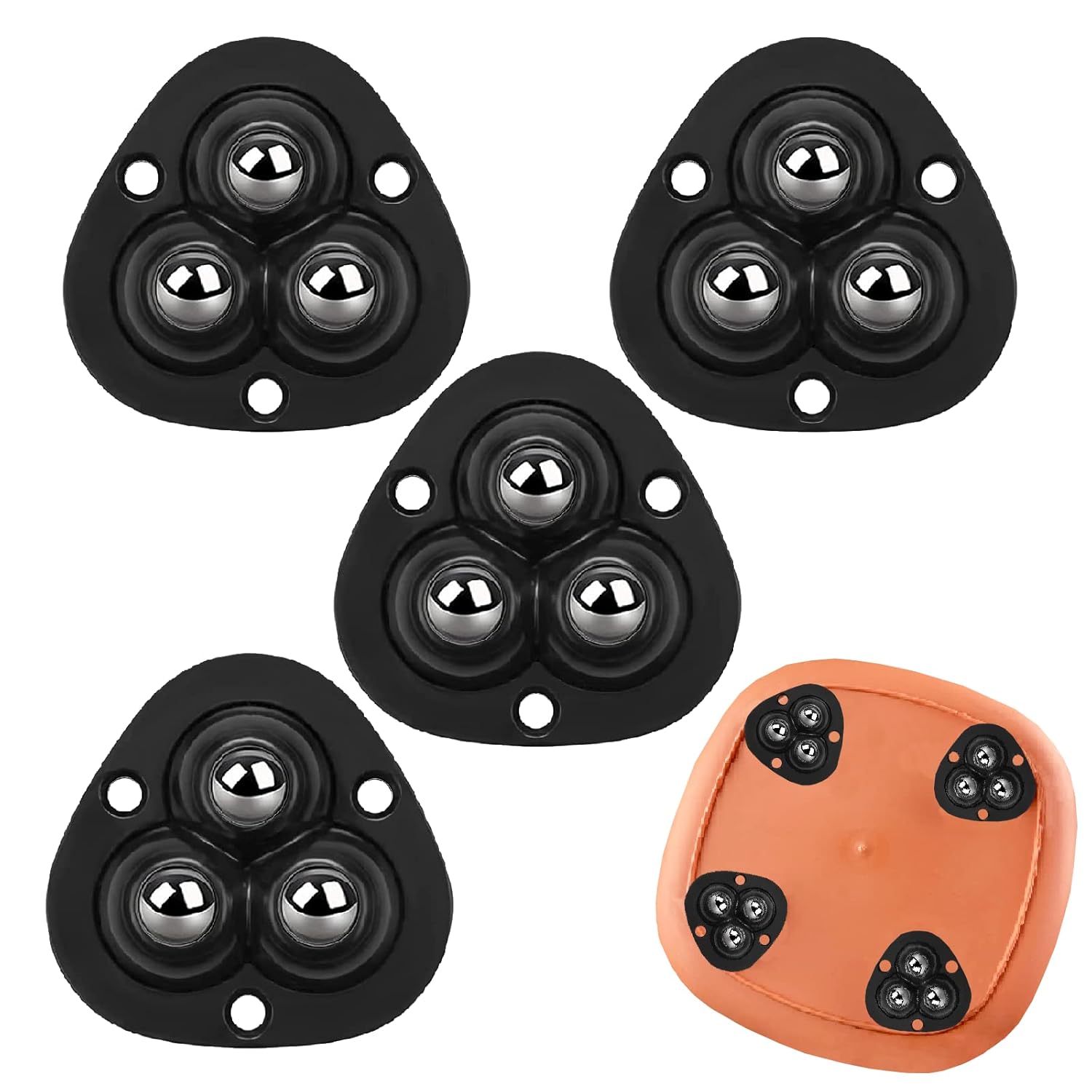 Mini Caster Wheels for Small Appliances, 360°Rotation Self Adhesive ...