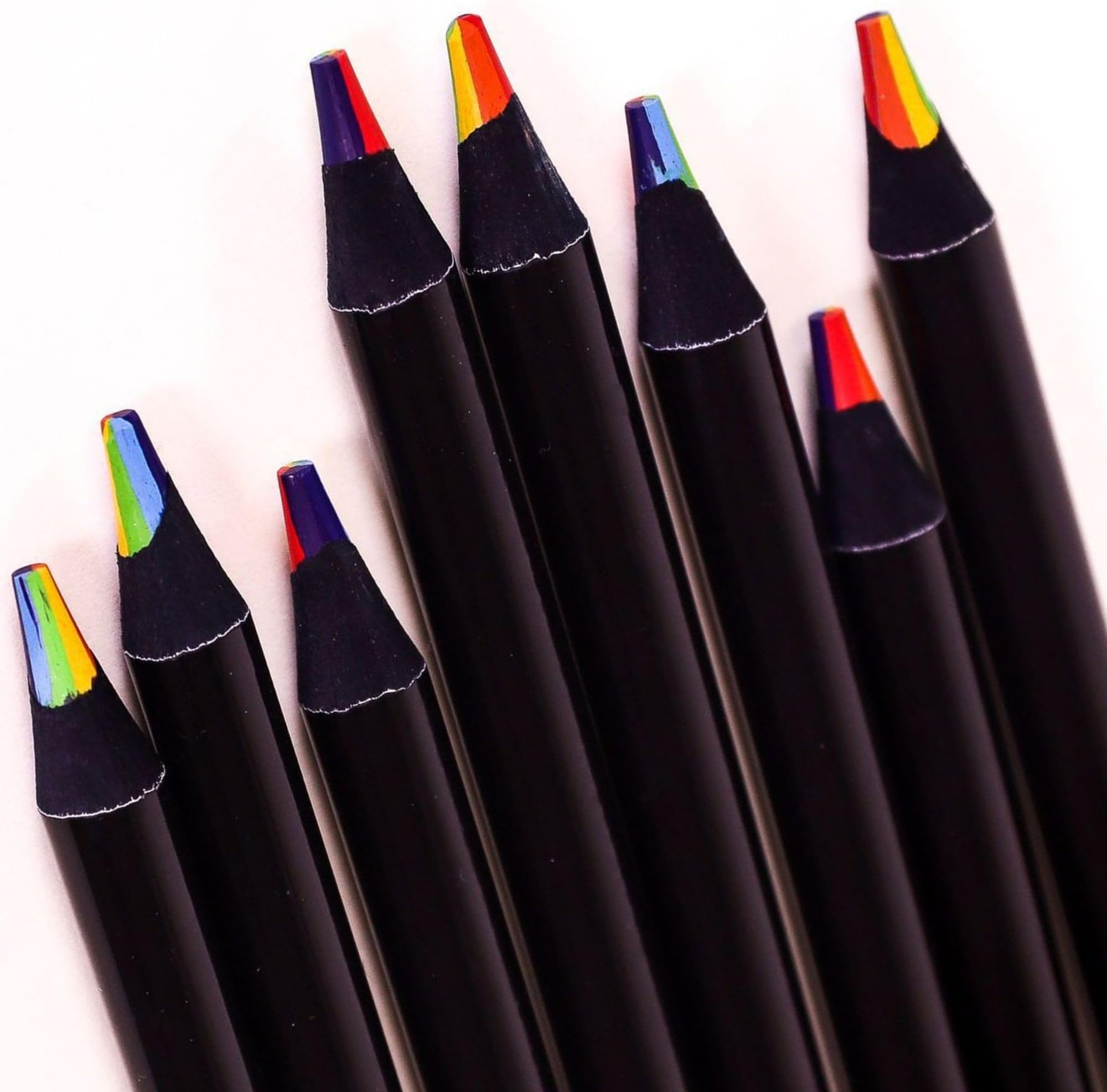 Amazon.com : 7 in 1 Rainbow Colored Pencils, Jumbo Color Pencils for ...