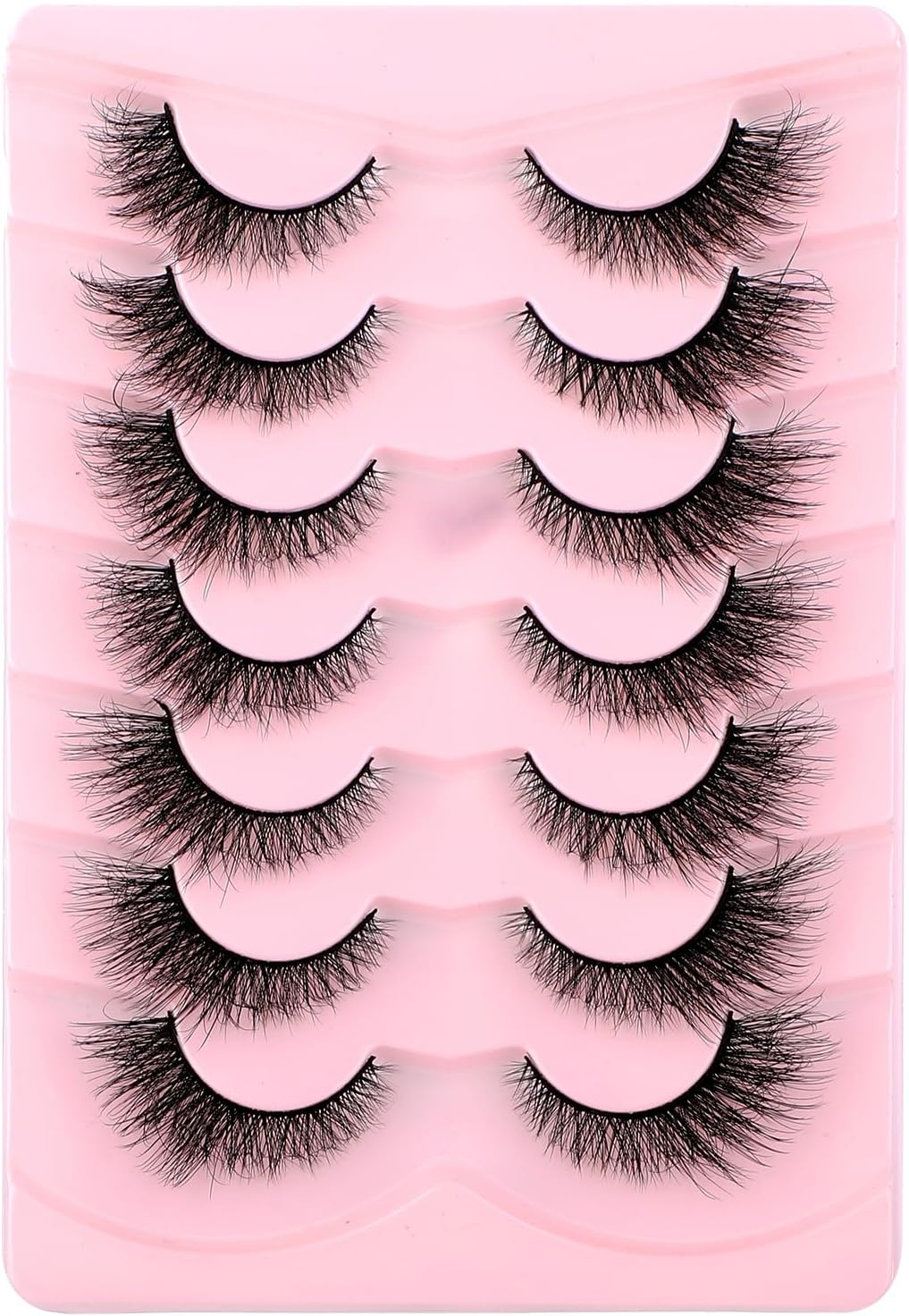 Amazon.com: Veleasha Fox Eye Lashes L Curl Fluffy False Eyelashes 5 ...