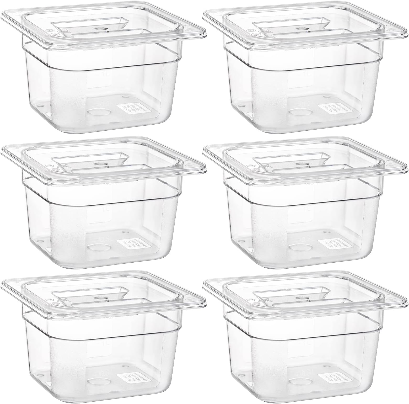Amazon.com: Cambro Camwear Food Pan, Plastic, 1/6 Size, 4'' Deep ...