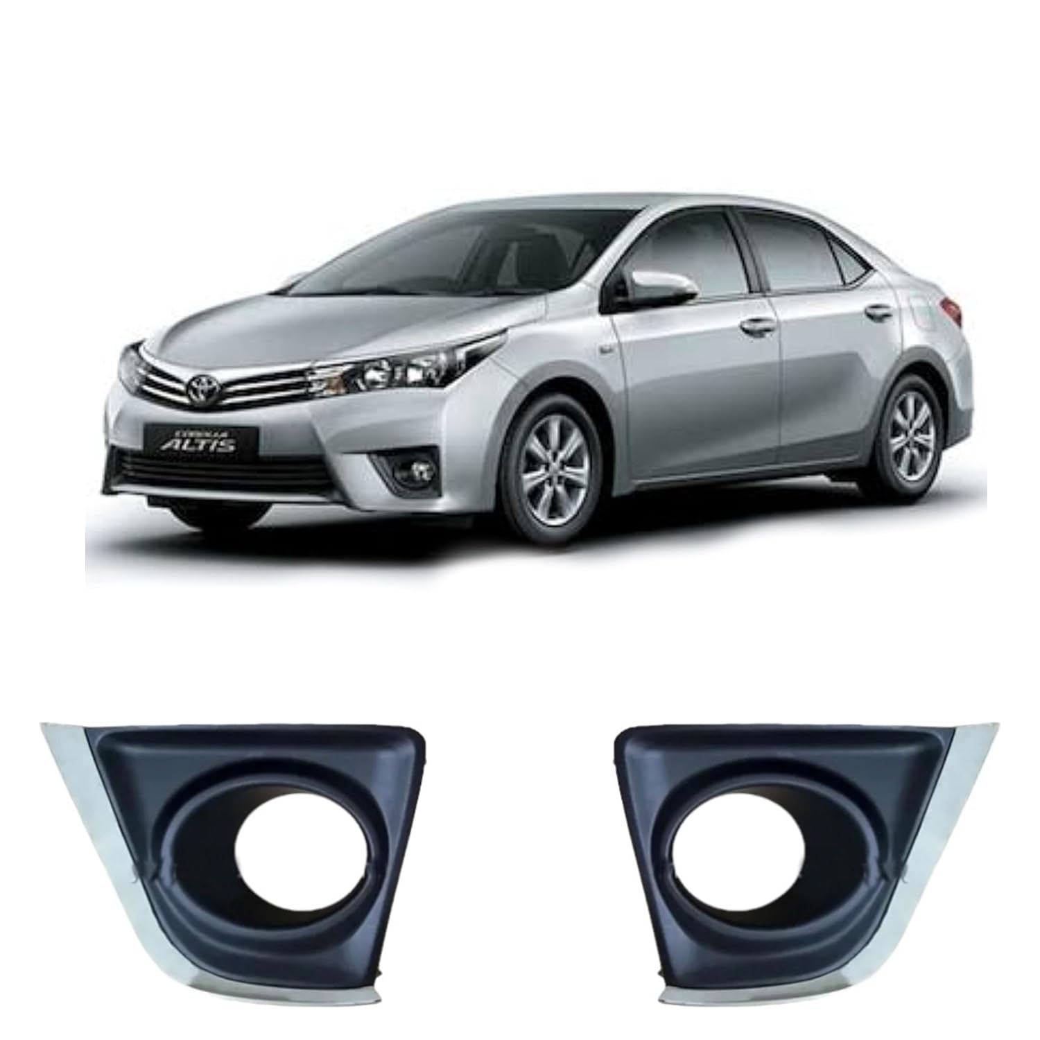 SNTP 2Pcs(L+R) Fog Lamp Cover For Corolla Altis Type 3 (2014-2017 ...