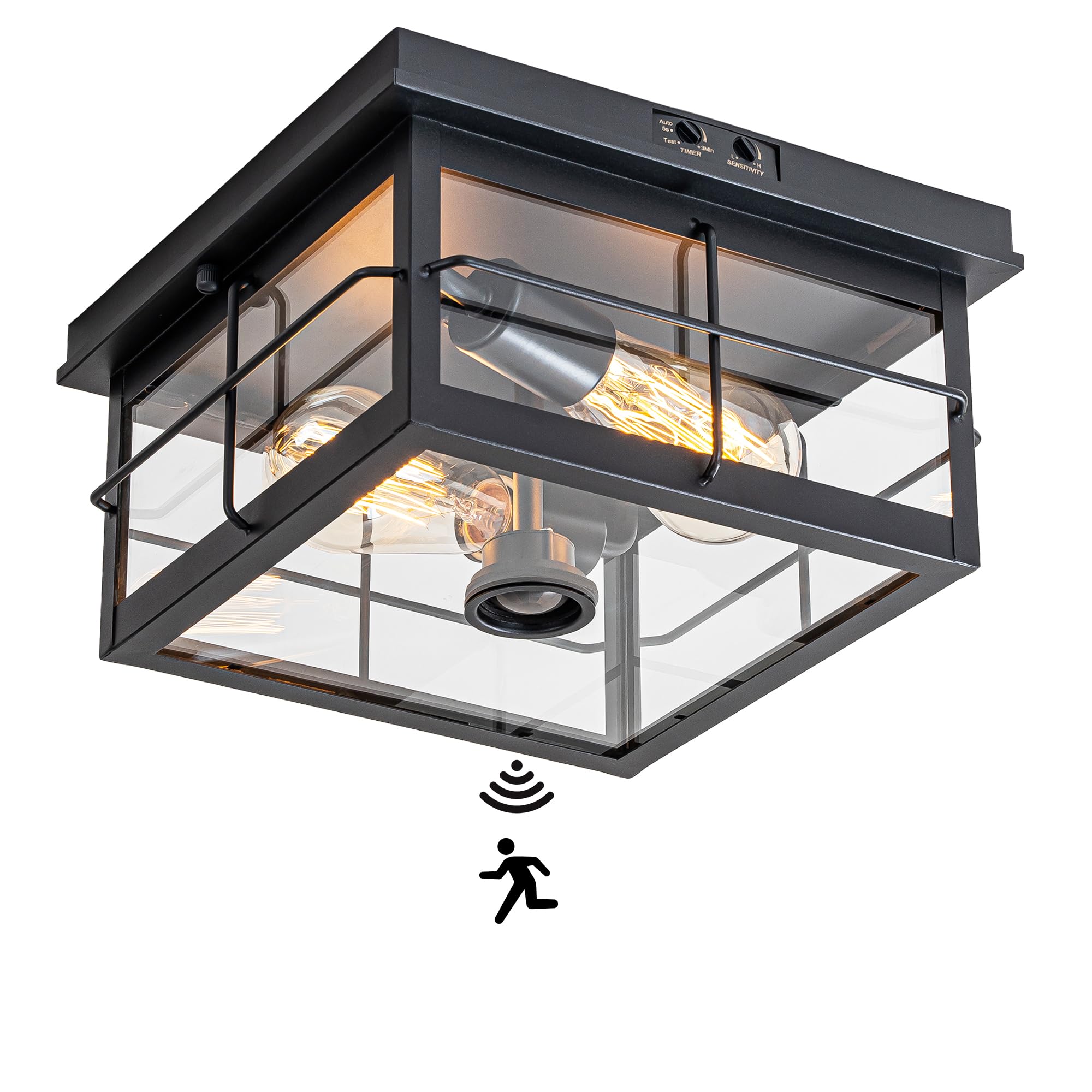 OUPAVOCS Flush Mount Outdoor Ceiling Light with Motion Sensor, Modern ...