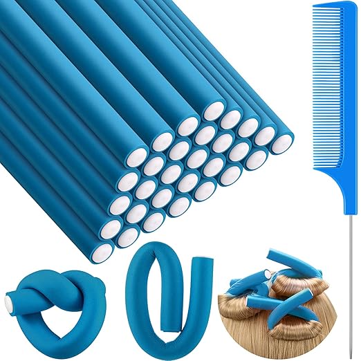 Amazon.com : Syhood 30 Pieces Flexible Curling Rods Twist Hair Rollers ...