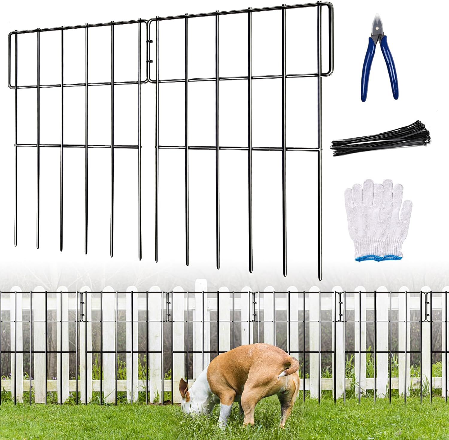 Amazon.com : 25 Pack Animal Barrier Fence, No Dig Garden Decorative ...